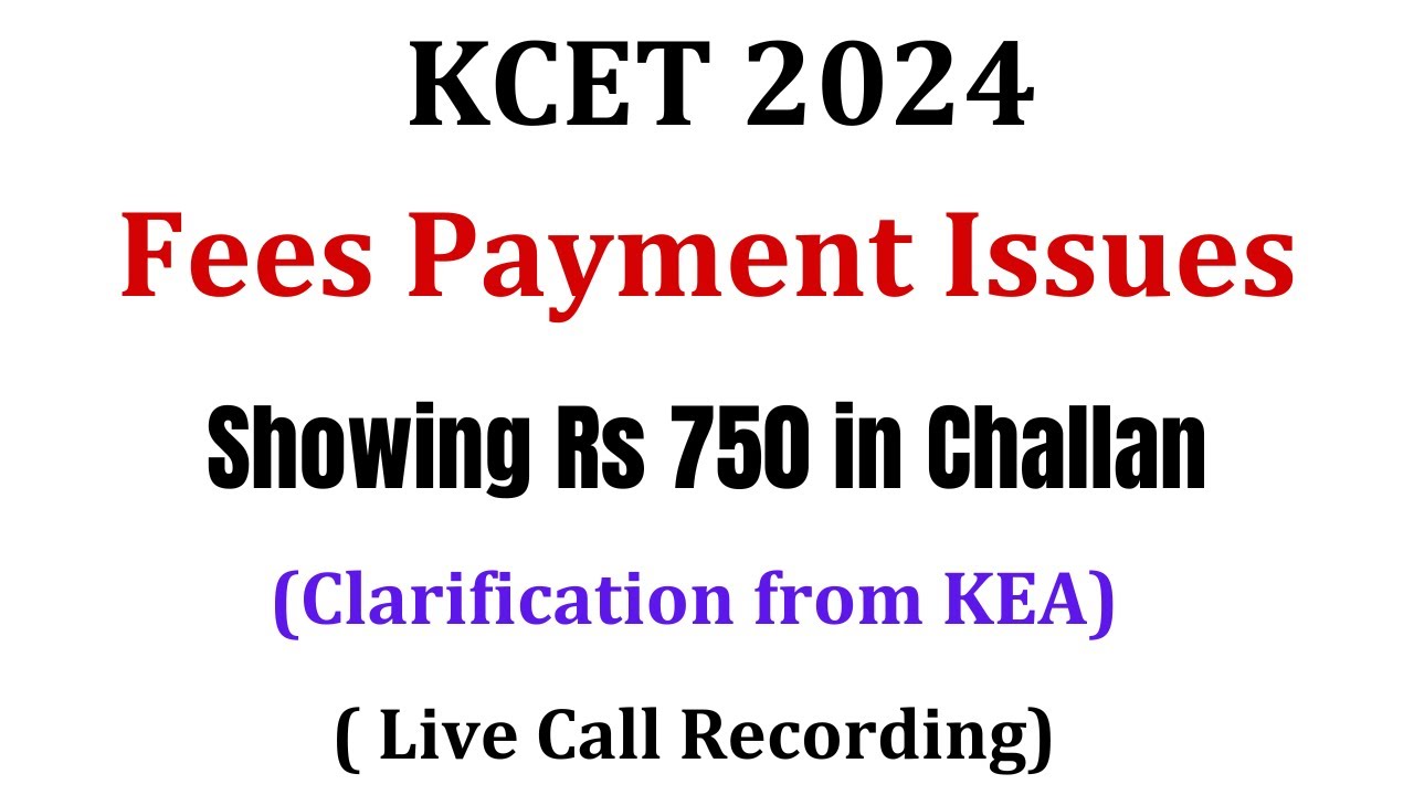 KEA KCET 2024 | Fees Payment Issues in Second Round KCET 2024 | Showing ...