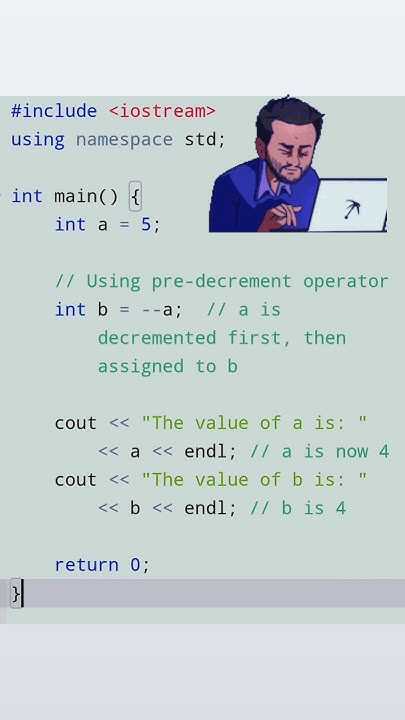 Pre Decrement operator in CPP language / Cpp program / Arithmetic operator - YouTube