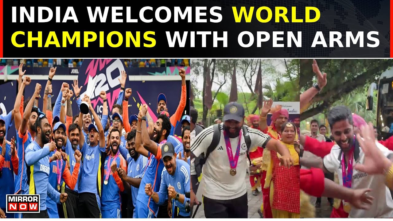 Celebrations Across As World Champions Return; Team India Welcomed With ...