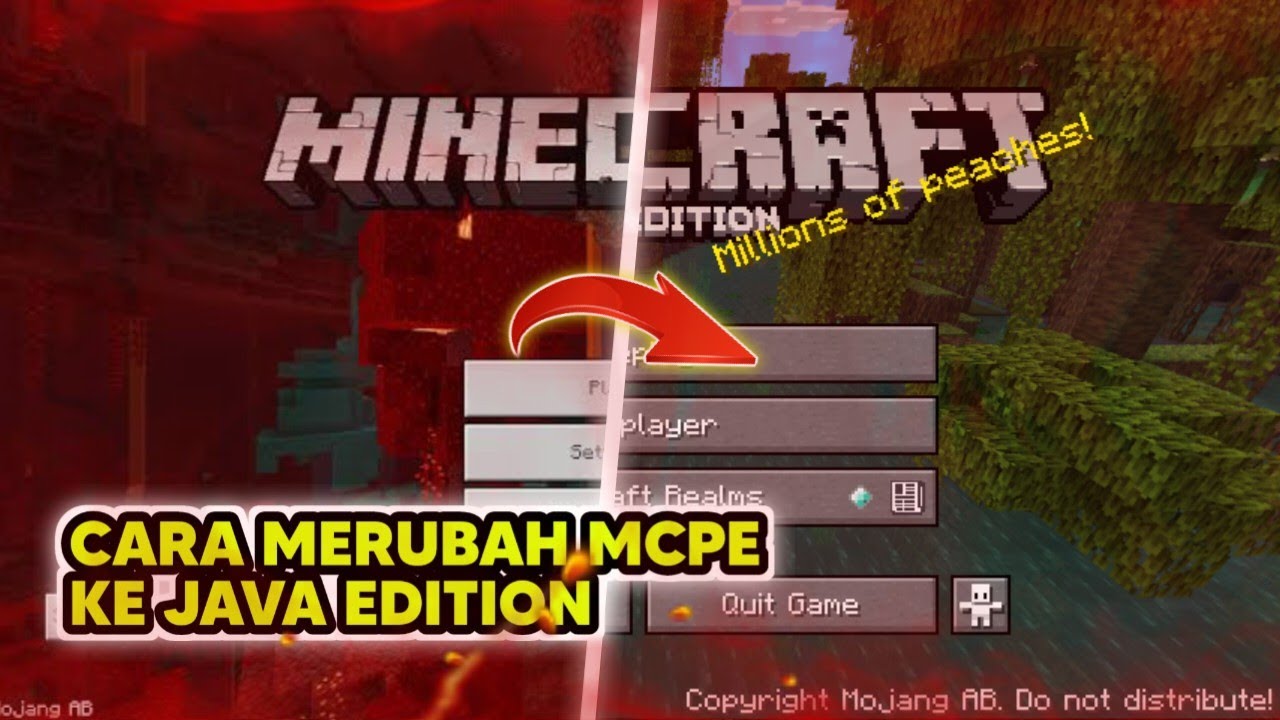 CARA MERUBAH MCPE MENJADI MC JAVA DI JAMIN KEREN😁 - YouTube
