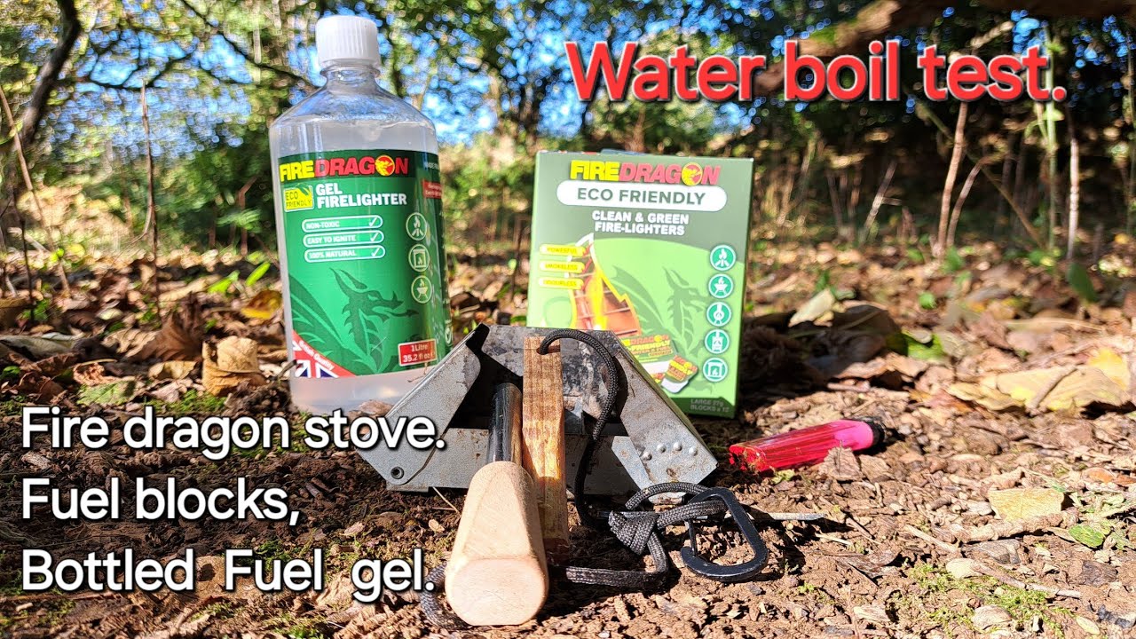 Fire dragon cooking stove and fuel blocks versus fuel gel. Time test ...