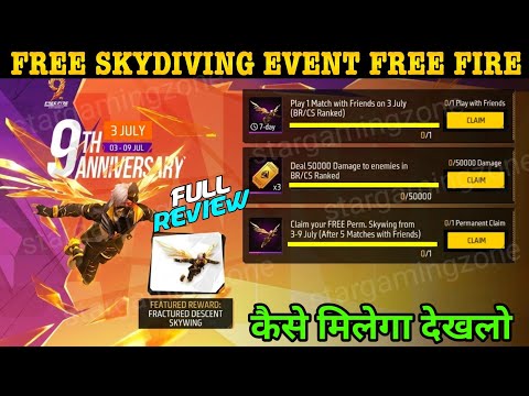 FREE GROUP SKYDIVE KAISE MILEGA 9TH ANNIVERSARY EVENT | NEXT SKYDIVING KONSA AAYEGA FF NEW EVENT