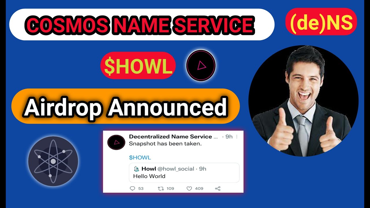 #web3 #domain Domain Name Service (de)NS Airdrop Announced $HOWL ...