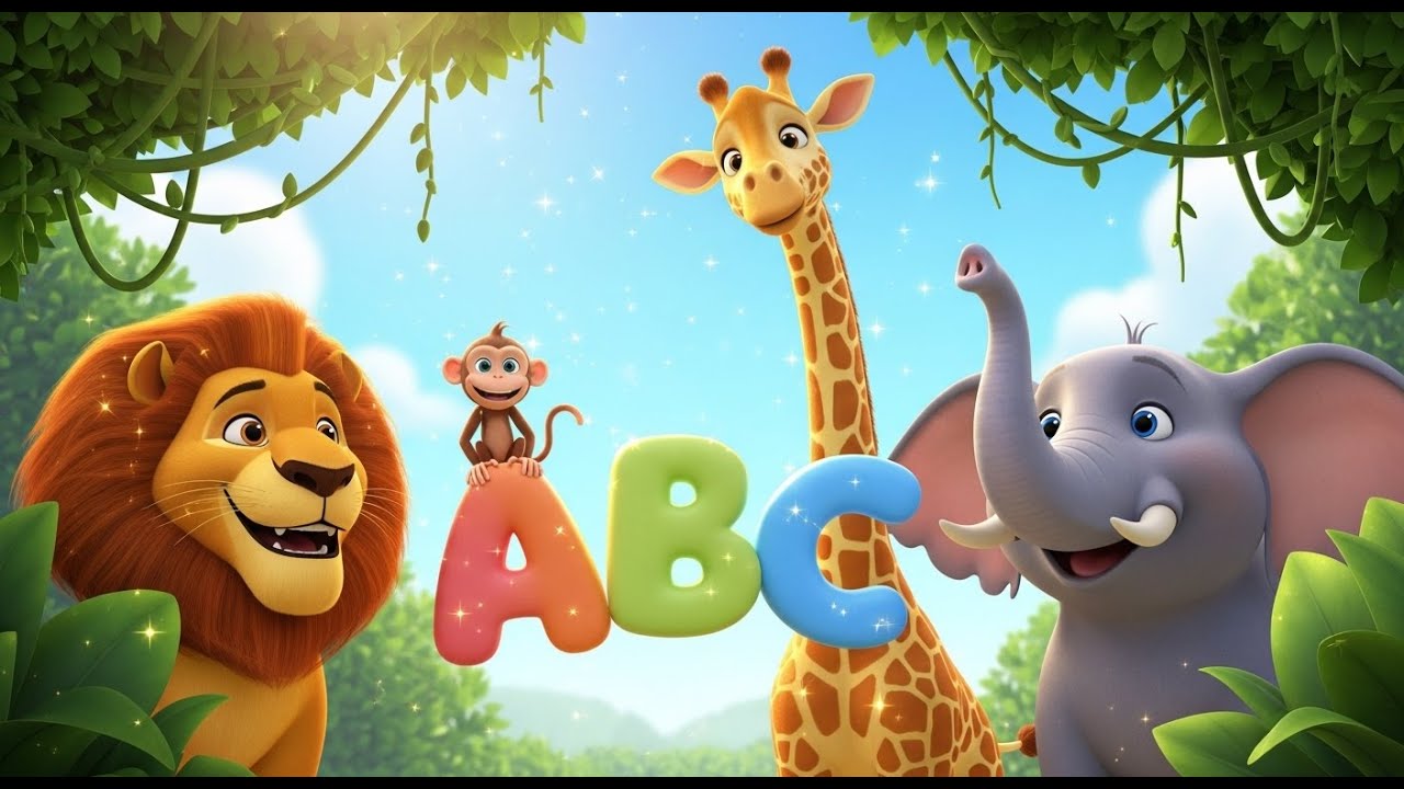 ABC Safari with Friendly Animals 🐘🦁🐒 | Learn ABC for Kids | Alphabet ...