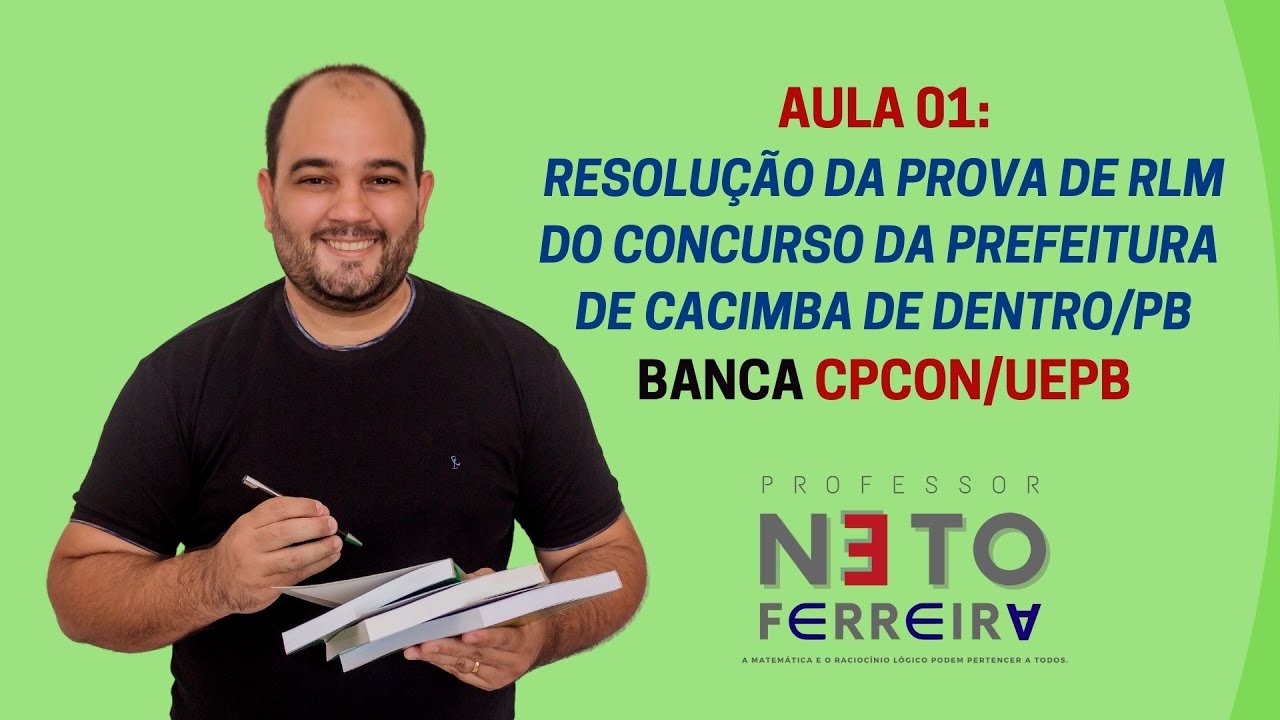 RACIOCÍNIO LÓGICO NA BANCA CPCON/UEPB - YouTube