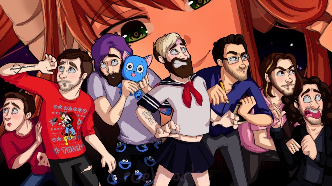 'Hello Boys.' - DDLC & YouTubers Speedpaint - YouTube