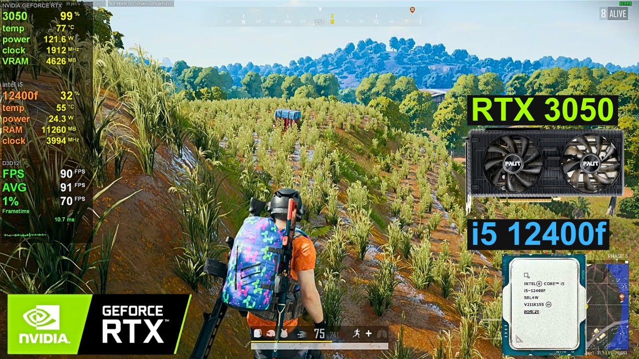 PUBG PC 2024 - ULTRA GRAPHICS BENCHMARK - I5 12400F RTX 3050 - YouTube