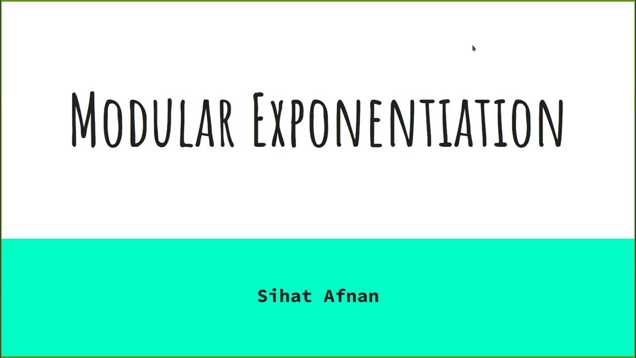 Modular Exponentiation & Number System - CSE230 - Fall 23 BRACU - YouTube