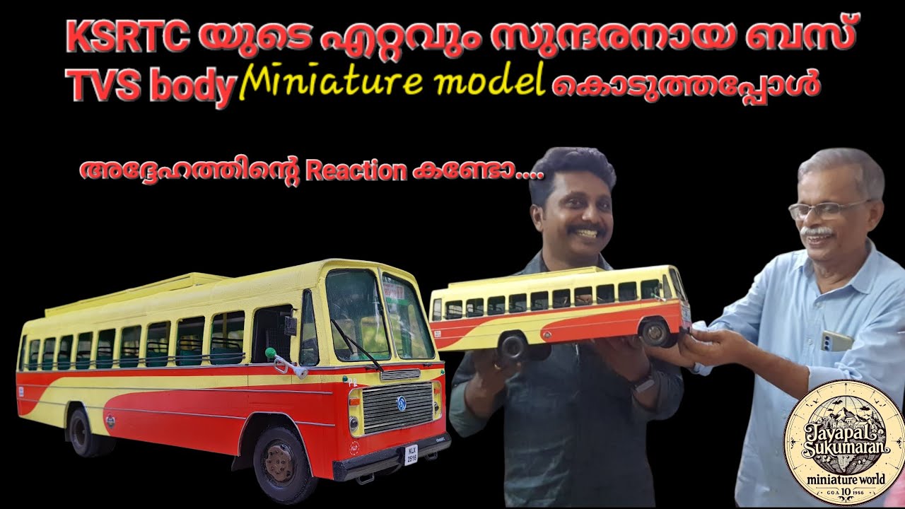 miniature model making - ksrtc old model fp bus - YouTube