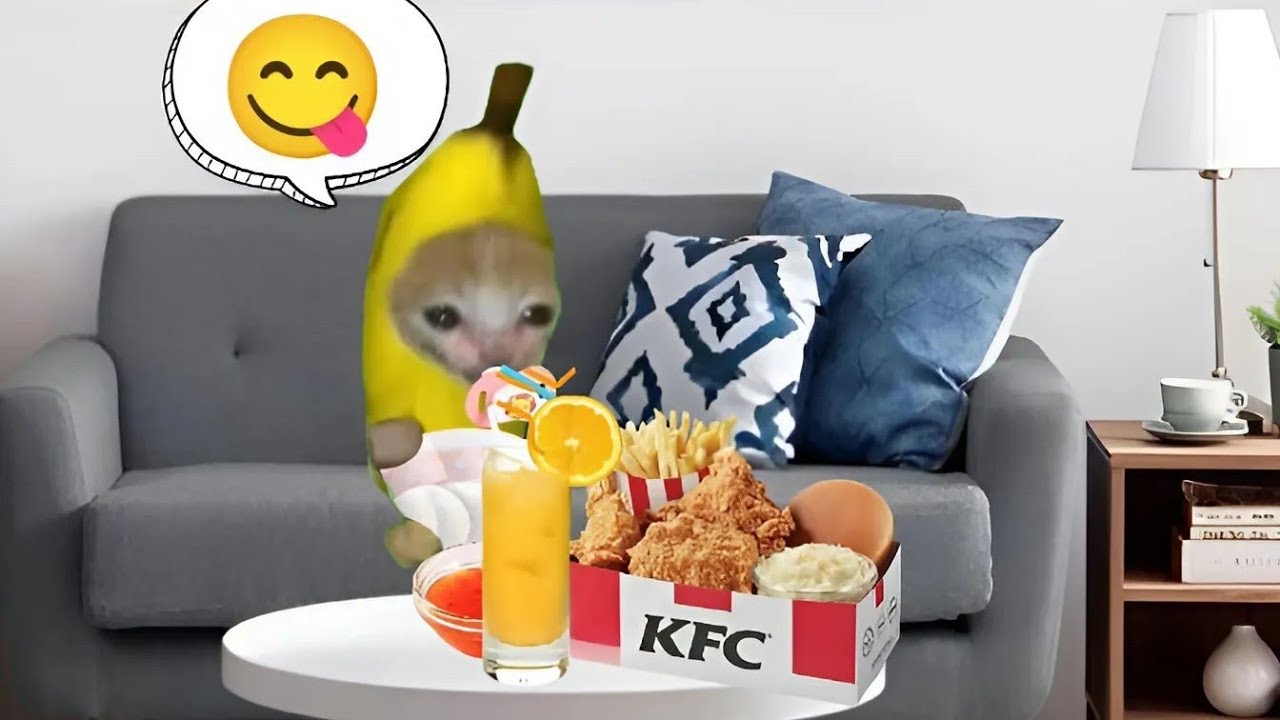 Banana cat crying baby banana cat poor delicious kfc #happycat # ...