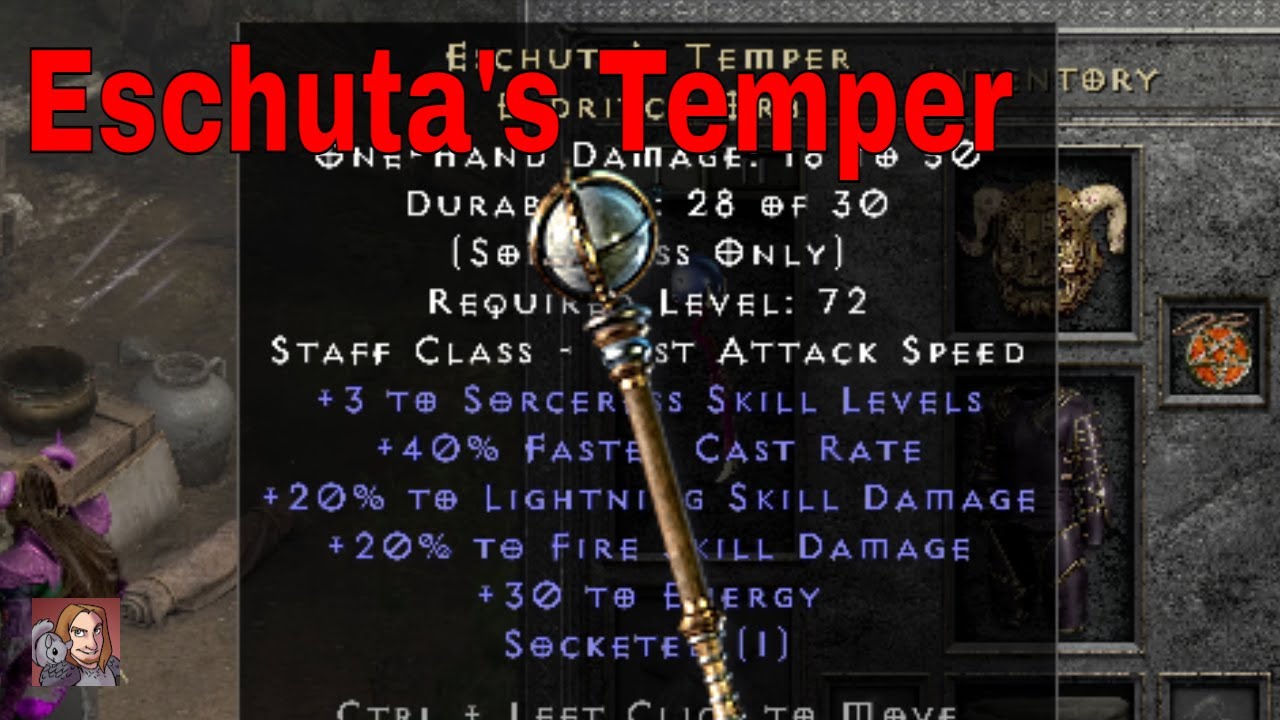 D2R Unique Items - Eschuta's Temper (Eldritch Orb) - YouTube