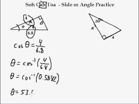 Soh Cah Toa 7 Solving Sides & Angles Practice - YouTube