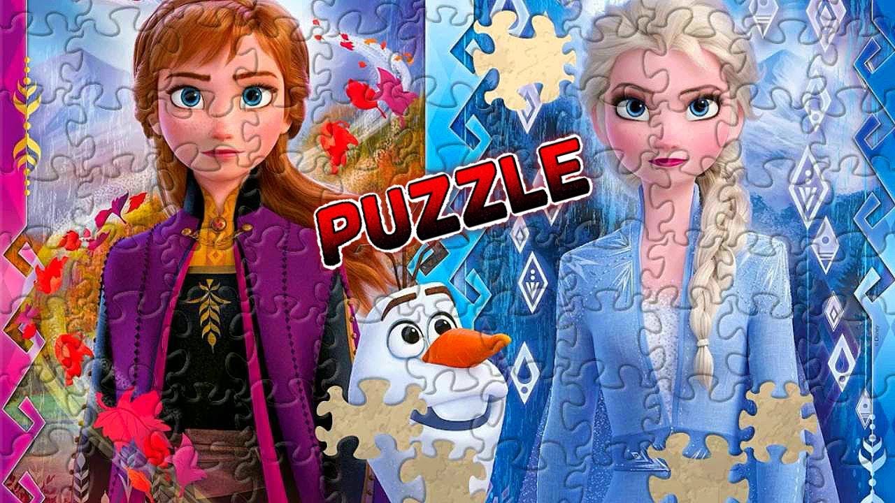 How to solve jigsaw puzzle 100🧩 Anna and Elsa Frozen - Fun Learning ...