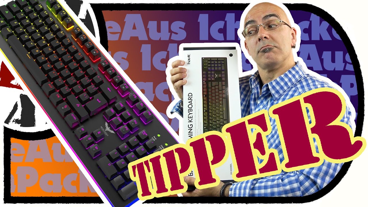 Havit KB380L - Imitierte mechanische LED Gaming Tastatur mit US LAYOUT ...