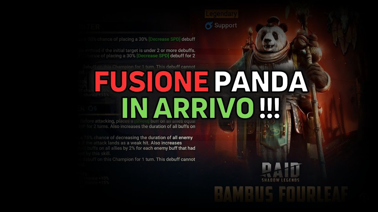 🇮🇹 🐼🎋 BAMBUS FOURLEAF 🐼🎋 Fusione di Settembre-Ottobre in Raid Shadow ...