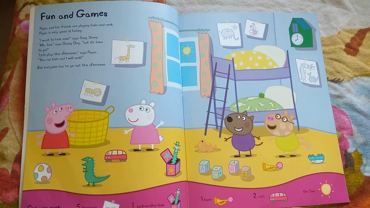 Reading the book of Peppa pig hide and seek - YouTube