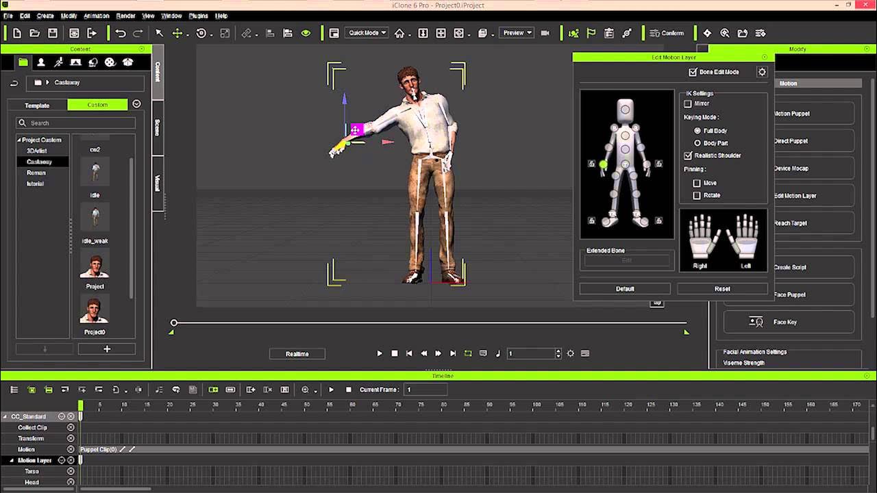 iClone Animation to Unity3D Part Three: Motion Puppet and Layer Editing - YouTube