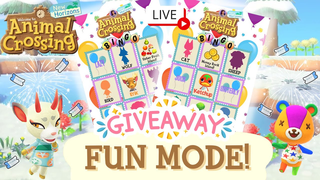 Animal Crossing Fun Mode! | #7 | VILLAGER HUNTING BINGO AND GIVEAWAY ...