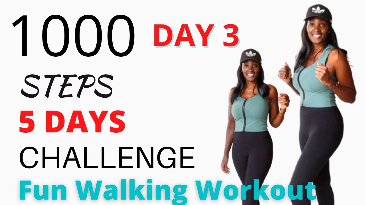 1000 Steps Daily Challenge FOR WEIGHT LOSS || Walking Workout | DAY 3 ...