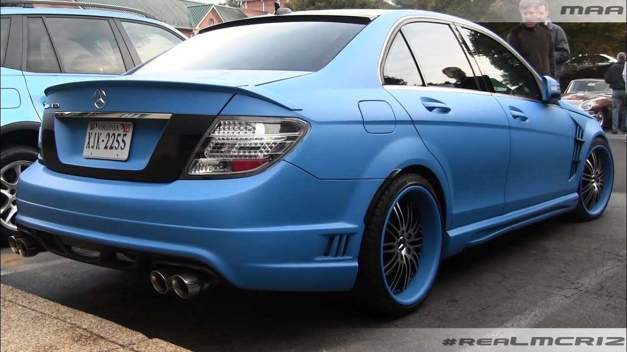 WRAPPED Mercedes Benz C63 Wald - YouTube