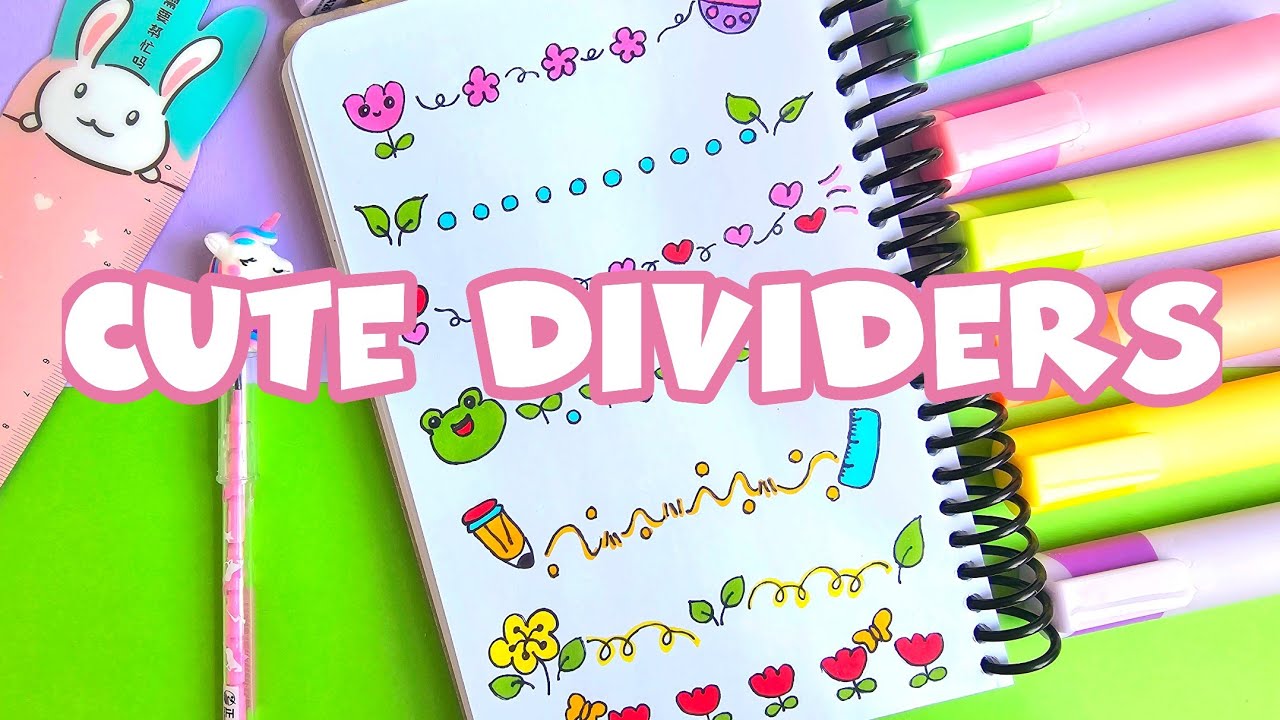 CUTE DIVIDERS FOR YOUR NOTES😍 ️ ️ - YouTube
