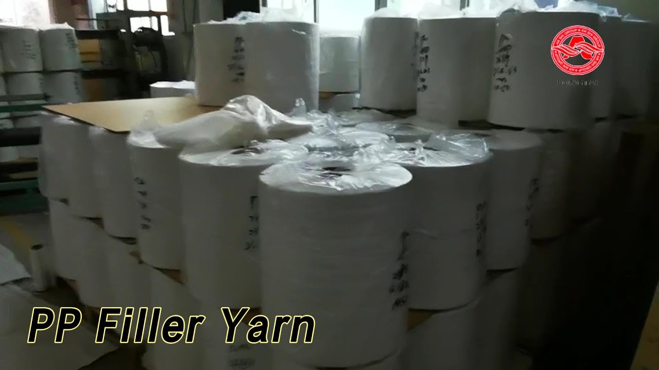 Polypropylene PP Filler Yarn 300KD Fibrillated White For Large Cable ...