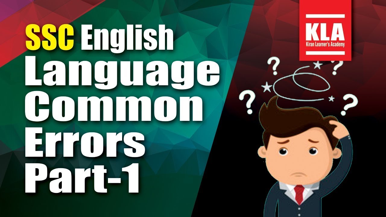 SSC English Language Common Errors Part 1 By Kiran Prakashan YouTube SSC English Language Common Errors Part 1 By Kiran Prakashan YouTube