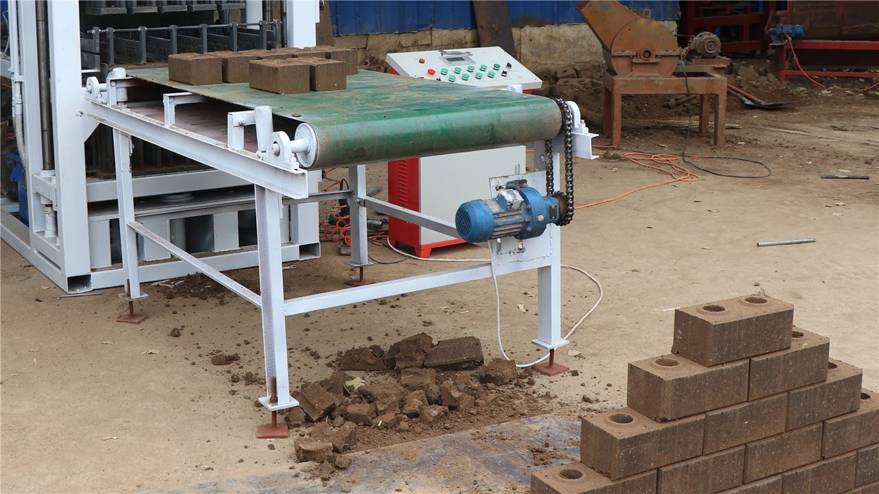 100 tons press automatic 5 bricks clay subsoil compressed interlocking ...