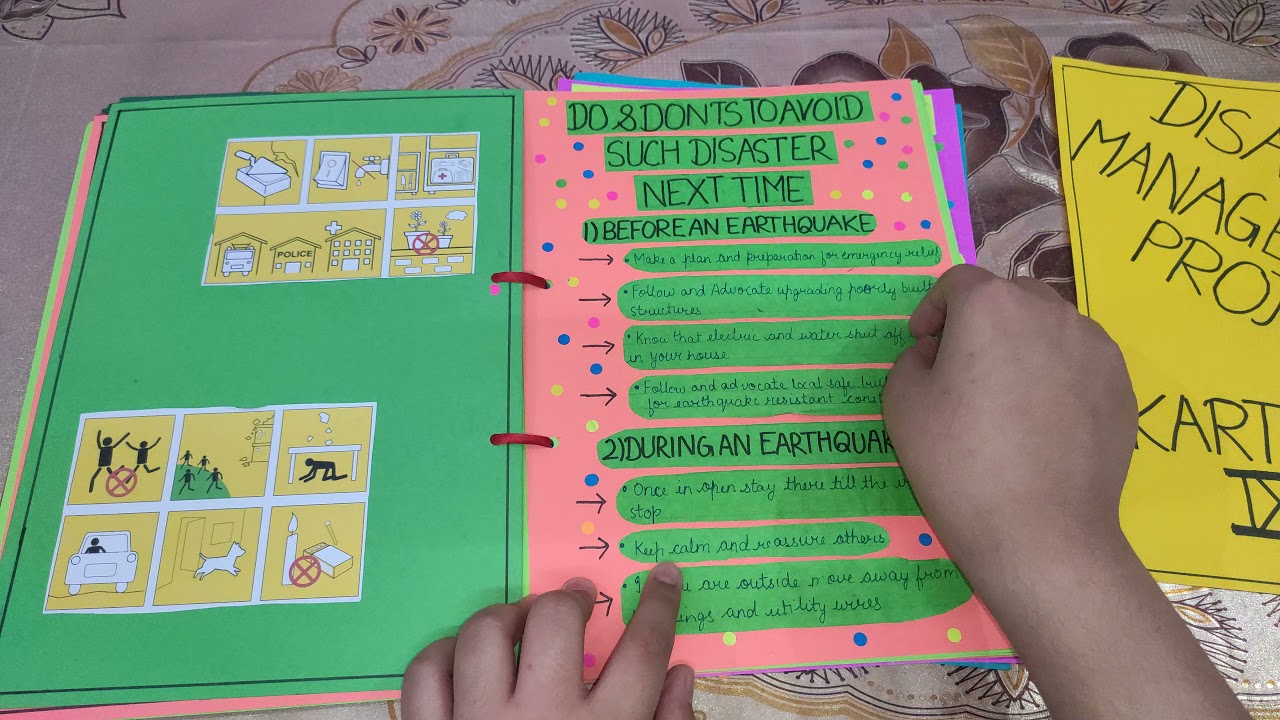 How to make a disaster management project for 9th standard / breifly ...