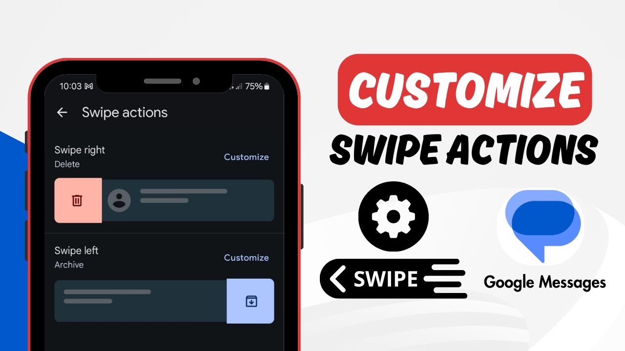 How to Customize Swipe Gestures in Google Messages | Change Swipe ...