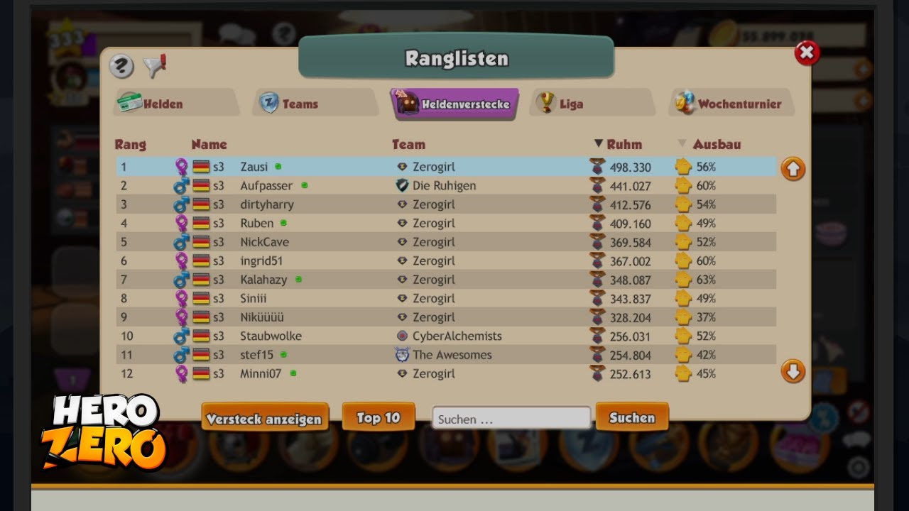 Hero Zero - Ruhm (Ranglisten) ' S3 - YouTube