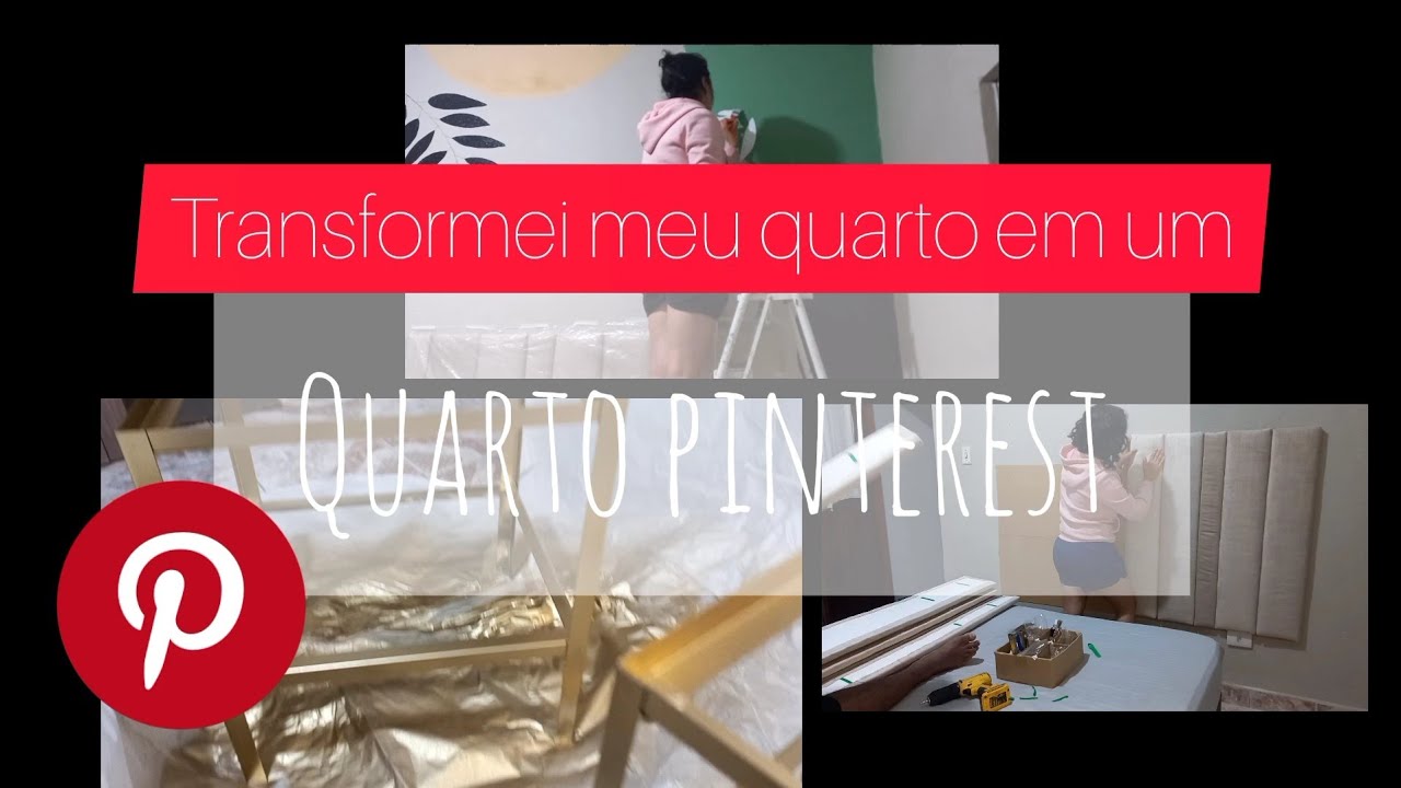 TRANSFORMEI meu quarto |quarto PINTEREST- Fiz pintura orgânica. - YouTube