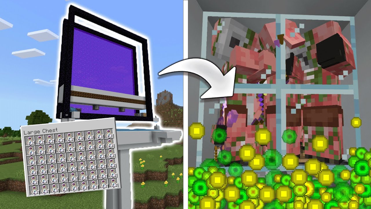 EASY 1.19 GOLD AND XP FARM TUTORIAL - Minecraft Bedrock (MCPE/Ps5/Xbox ...