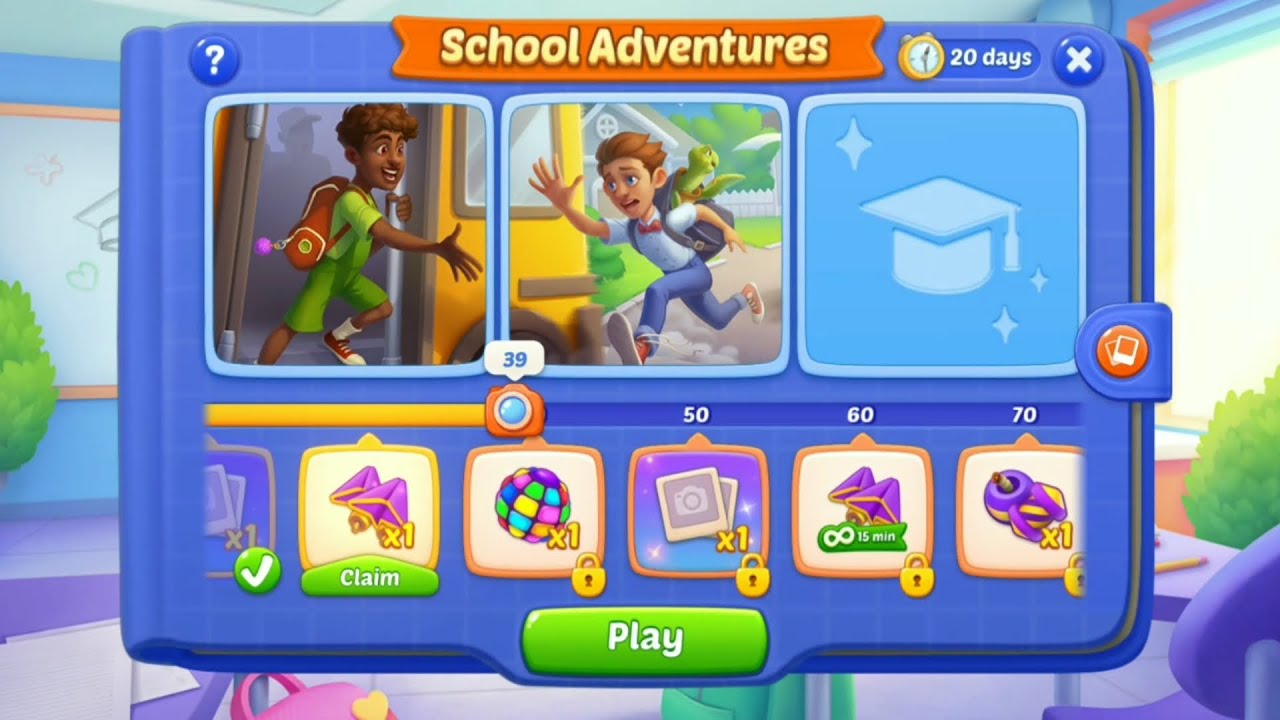 Homescapes School Adventures Merge: Finding blackboard, stuffed cookie ...