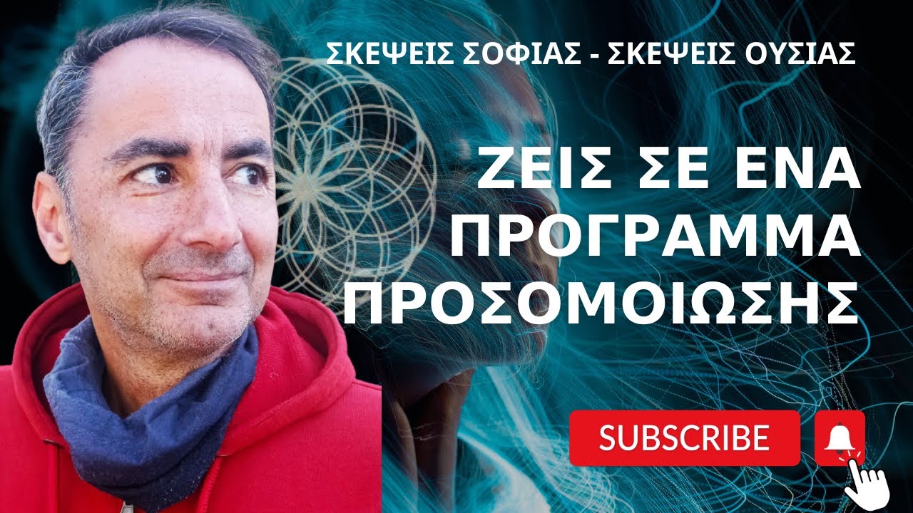Ζεις σε ένα πρόγραμμα προσομοίωσης καθορισμένο από το περιβάλλον σου ...