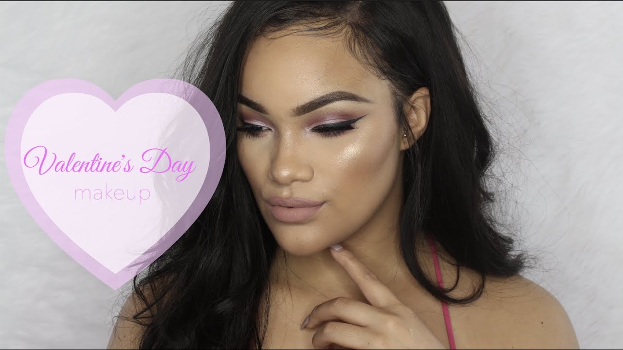 Valentines Day Makeup | Collab MissDarcei - YouTube
