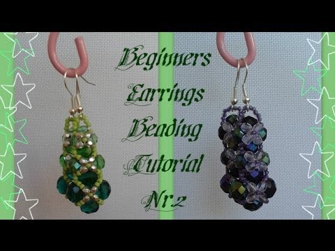 Beginners Earrings Tutorial *(2)* Beading Tutorial by HoneyBeads1 - YouTube