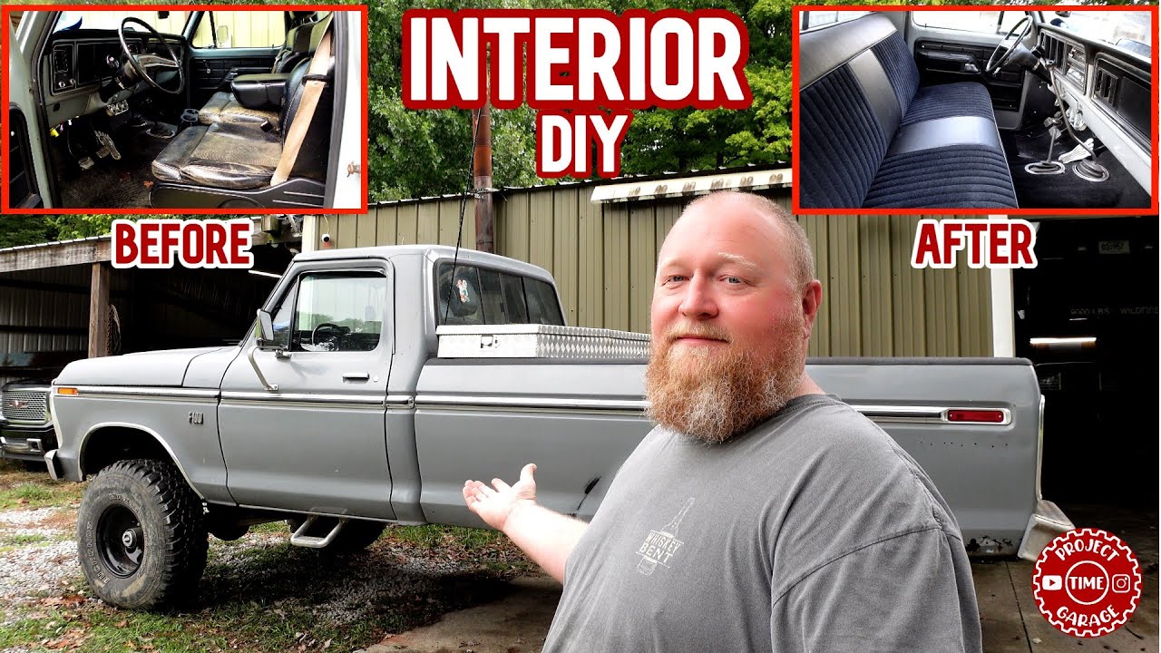 Mr. Gray Gets a DIY Interior Makeover - "Dentside" Ford F100 Seat ...