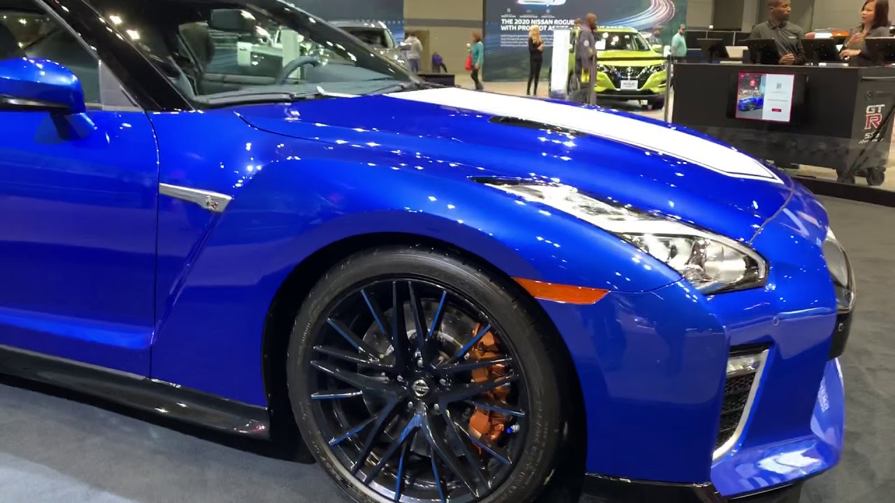 2020 Nissan GTR 50th anniversary Bayside Blue @ Chicago Auto Show - YouTube