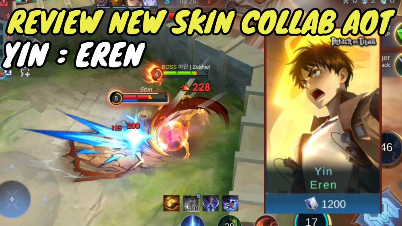 AKHIRNYA COLLAB!! SKIN MLBB X AOT YIN : EREN REAL CUY!! | MLBB - YouTube
