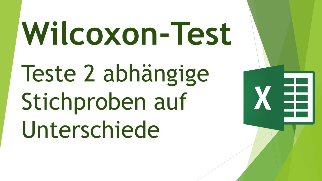 Wilcoxon-Test (Wilcoxon-Vorzeichen-Rang-Test ) in Excel durchführen ...