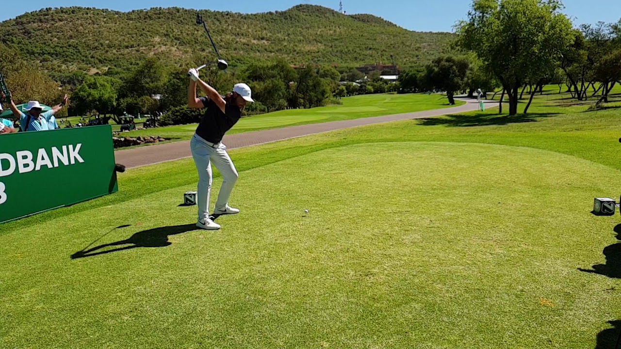 Tommy Fleetwood golf swing at the Nedbank Golf Challenge - YouTube