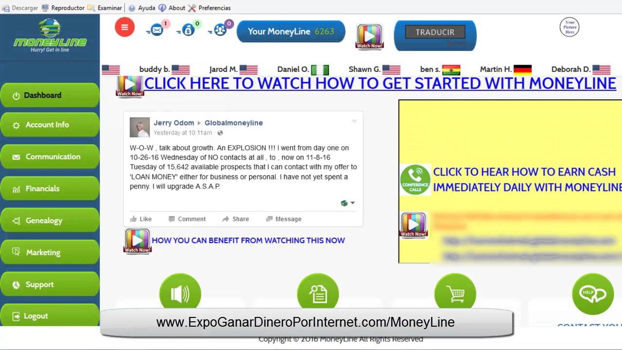 MoneyLine español Registrate Gratis y Consigue Prospectos - YouTube