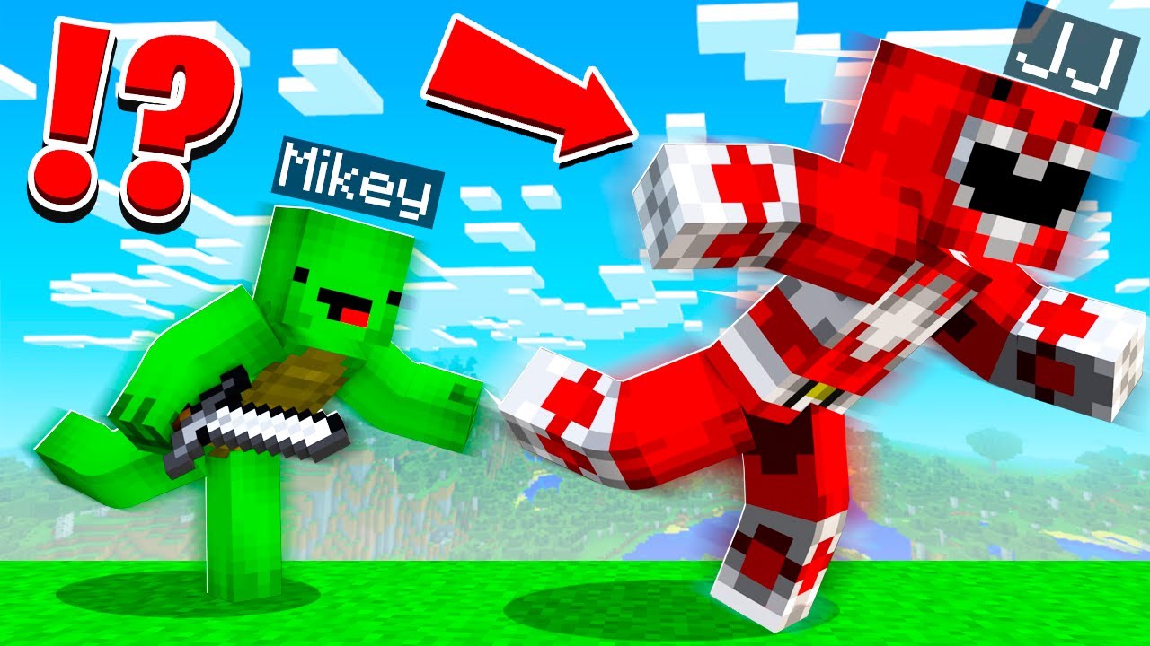 POWER RANGER Speedrunner vs Hunter in Minecraft - Maizen JJ and Mikey - YouTube