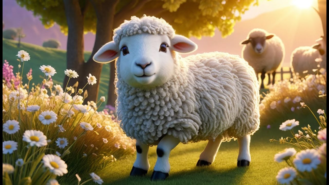 White Sheep, Fluffy and Fat | Cute Sheep Song for Kids | Sheep Rhyme ...