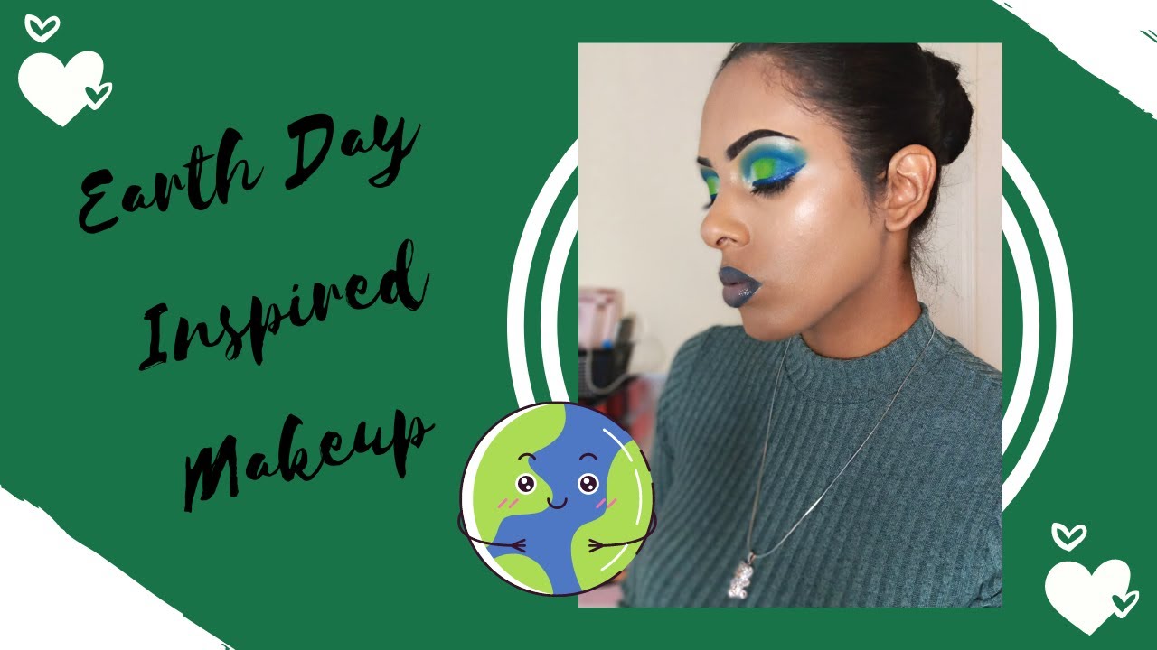 Earth Day Inspired Makeup || How To Do Half Ombre Cut Crease Tutorial ...