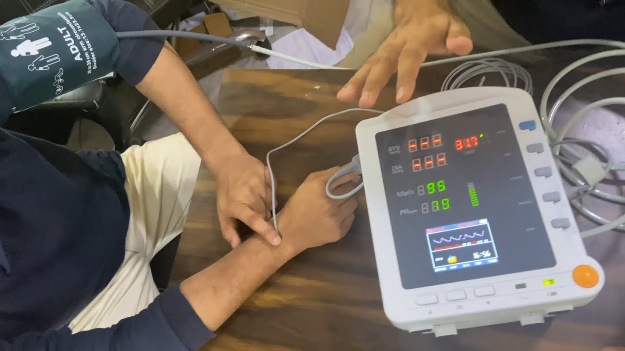 How to use Vital sign monitor at home, Contec CMS 5100 3 para monitor ...