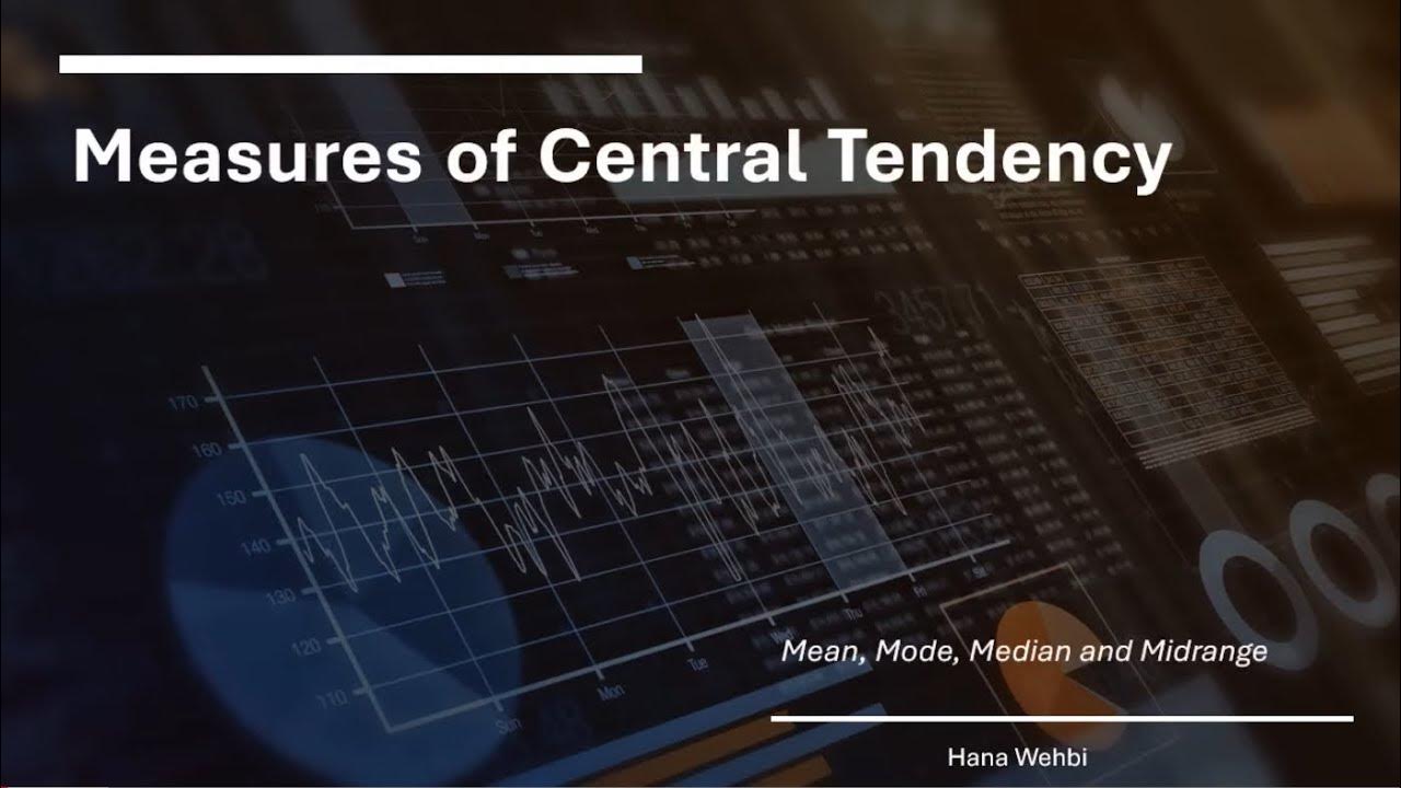 Mean, Mode, Median and Midrange (Measures of Central Tendency) - YouTube