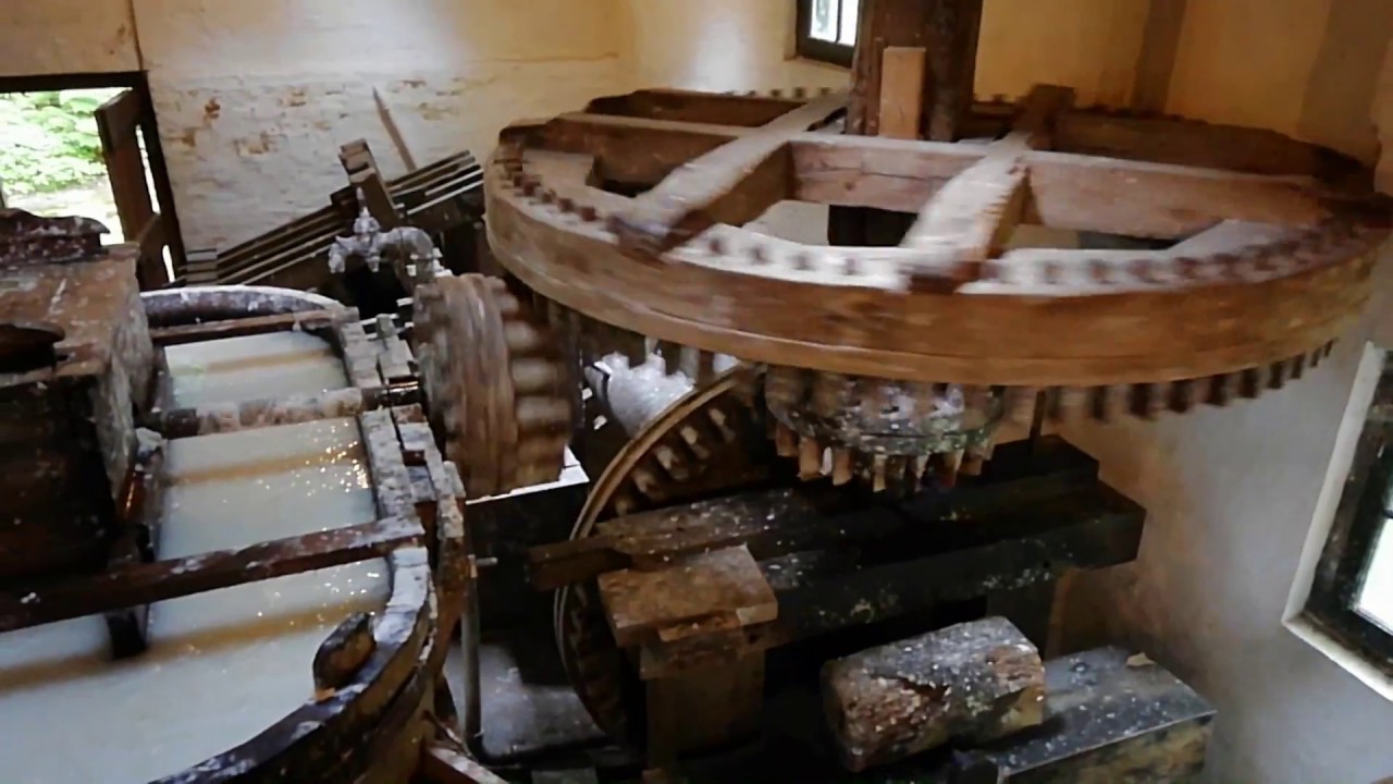 Old wooden paper machine - YouTube