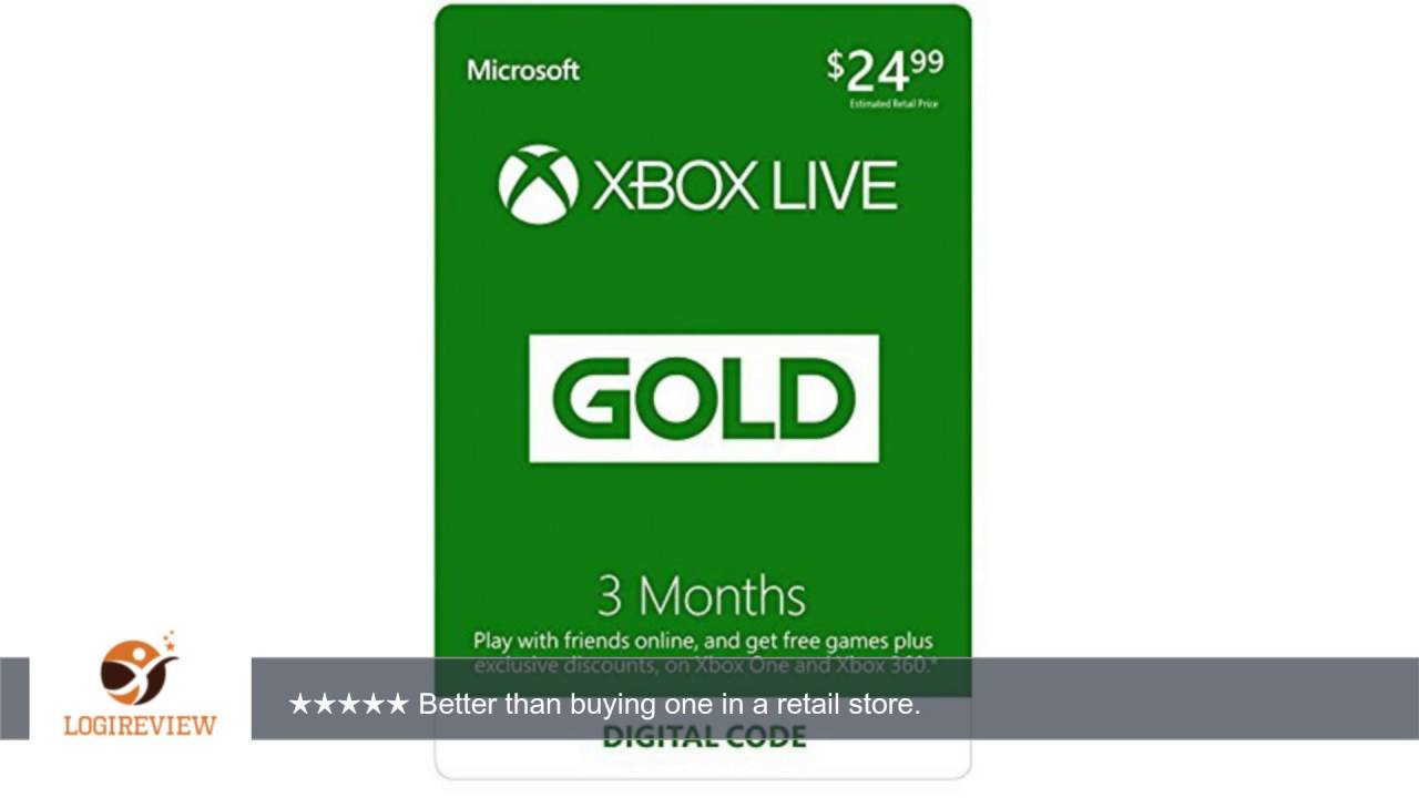 Microsoft Xbox Live 3 Month Gold Card (Physical Card) | Review/Test ...